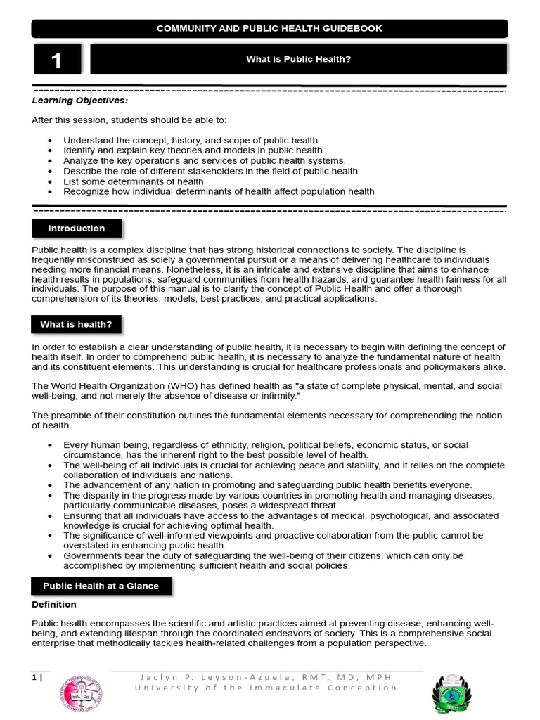 TOPIC 1 - What Is Public Health | PDF | Public Health | Pandemic