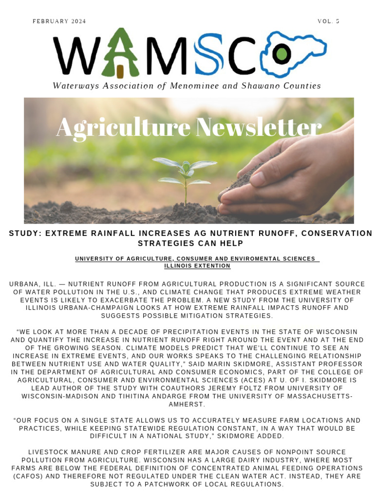Agriculture February Newsletter | PDF | Farms | Agriculture
