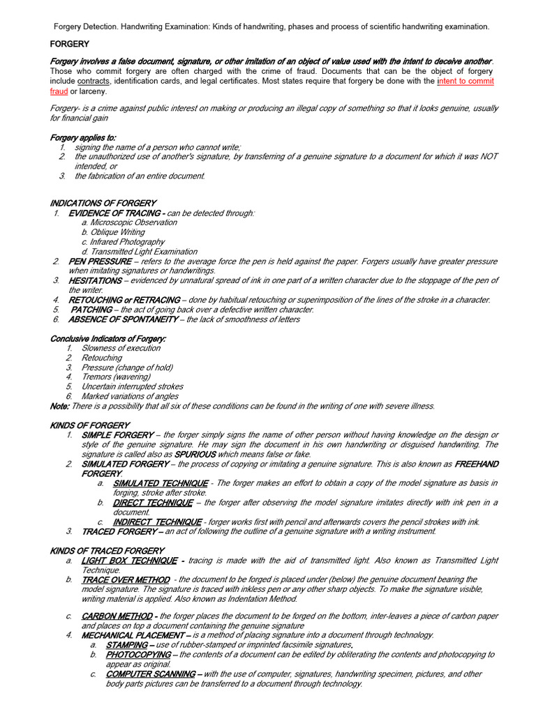 Forgery Detection Pdf Forgery Signature