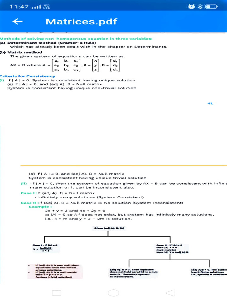 Matrices Notes | PDF | Matrix (Mathematics) | System Of Linear Equations