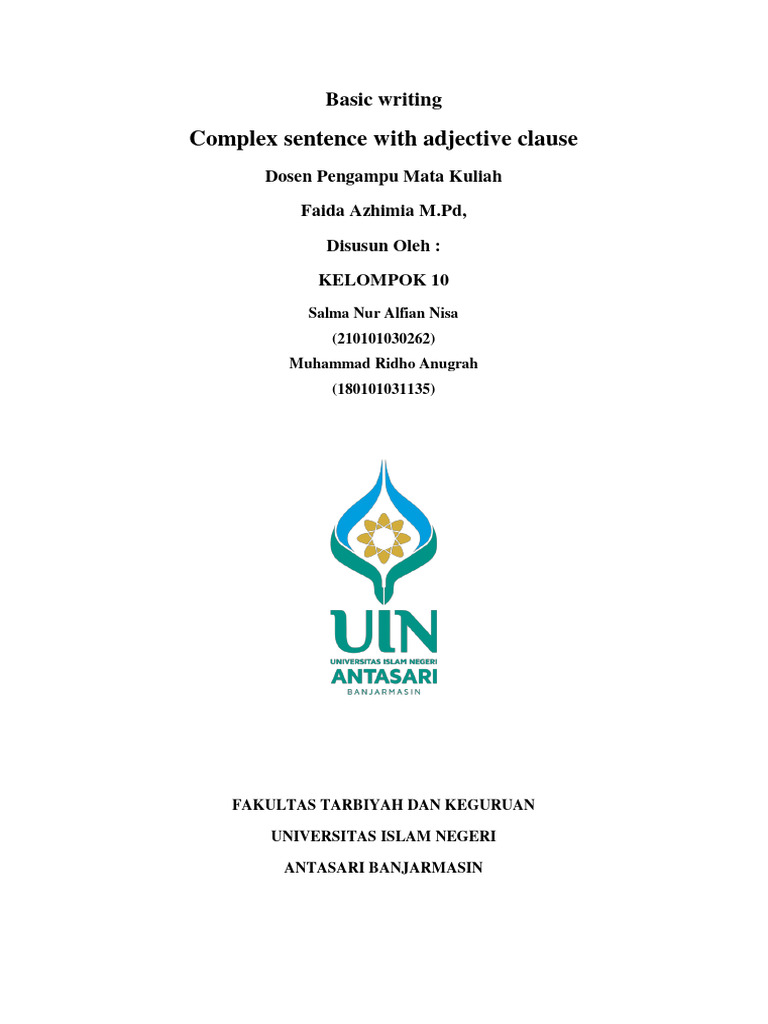 Makalah Kelompok 10 Basic Writing | PDF | Linguistic Morphology | Linguistics