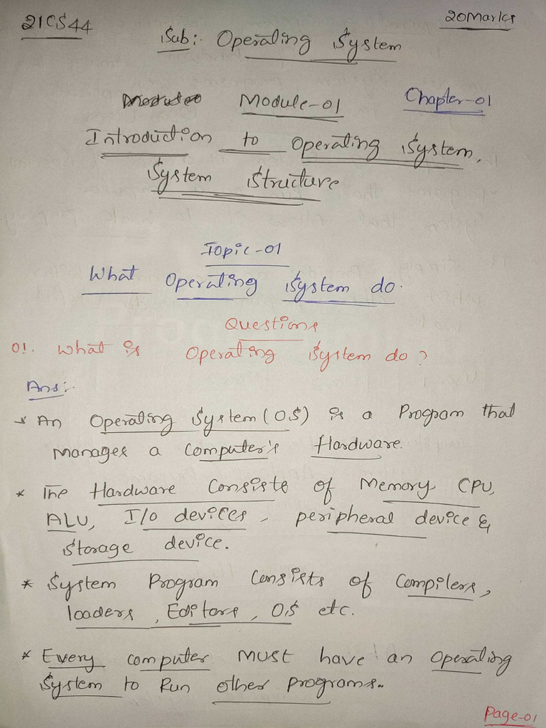 Handwritten Notes Module-01 (Admin by Hanumanthu) | PDF