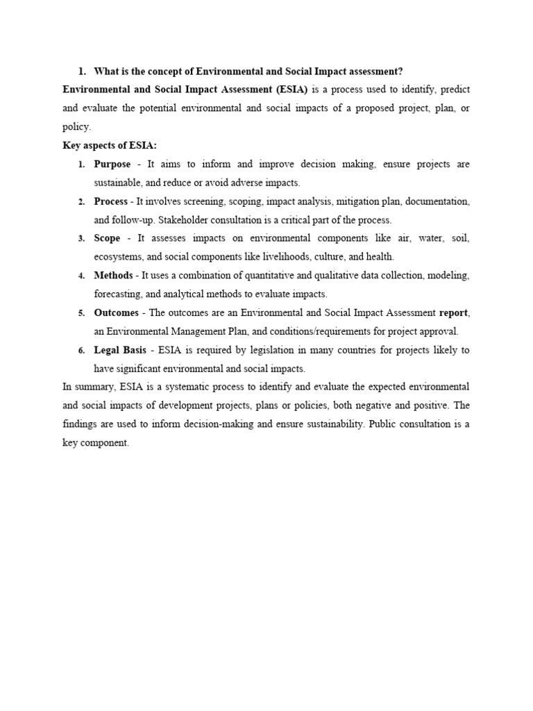 Environmental & Social Impact Assessment Guide | PDF | Environmental ...