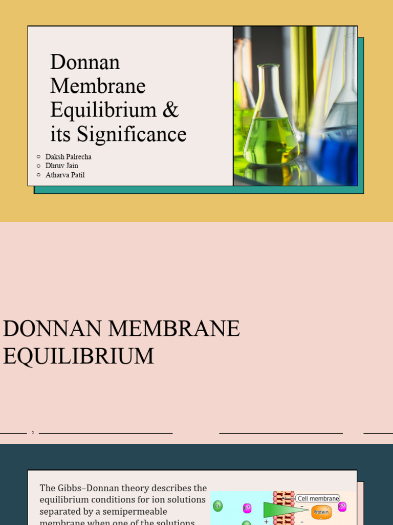 Donnan Membrane Equilibrium & Its Significance | Download Free PDF | Colloid | Osmosis