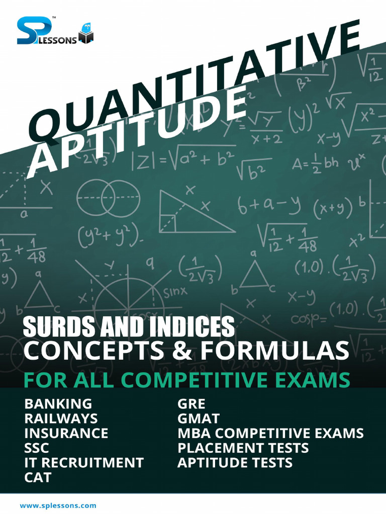 Surds and Indices Concepts and Formulas Splessons | PDF | Numbers ...