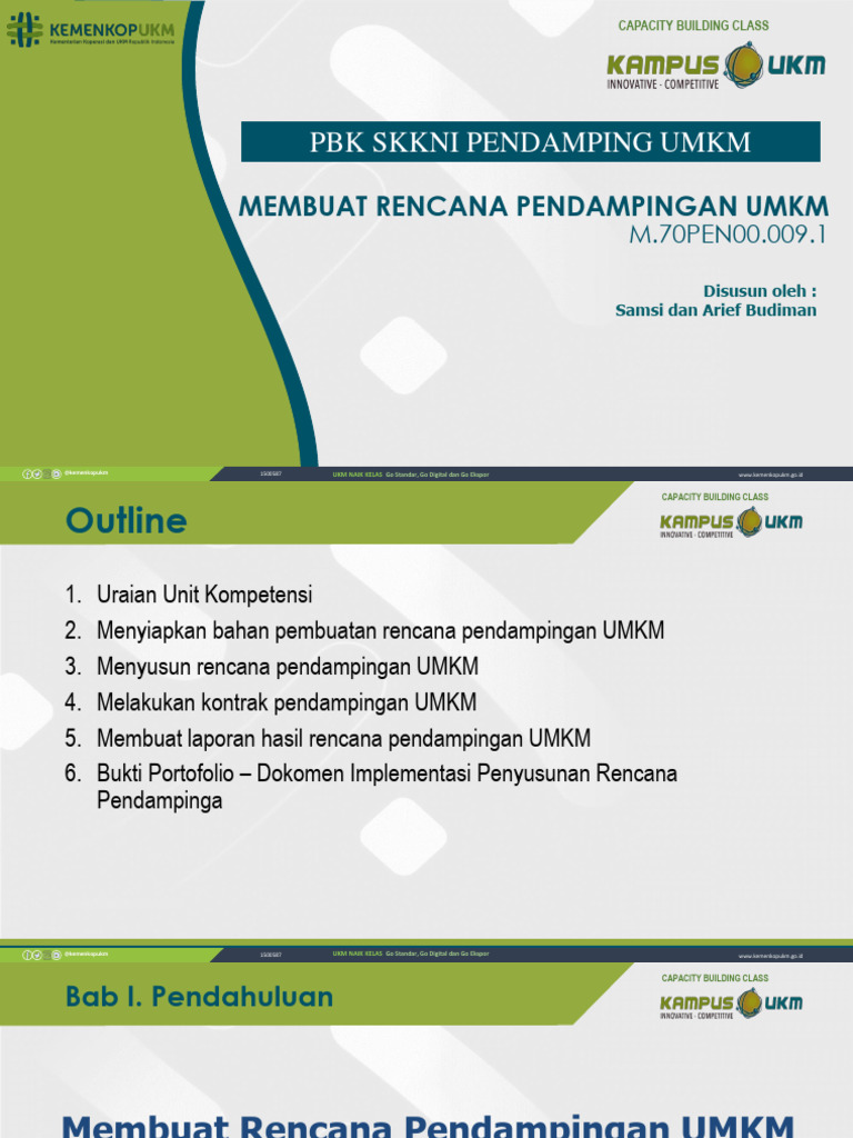 Materi Membuat Rencana Pendampingan UMKM | PDF