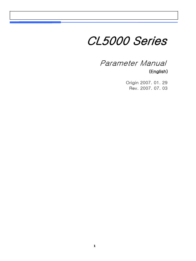 CL5000 Series Parameter Guide | PDF | Parameter (Computer Programming) | Barcode