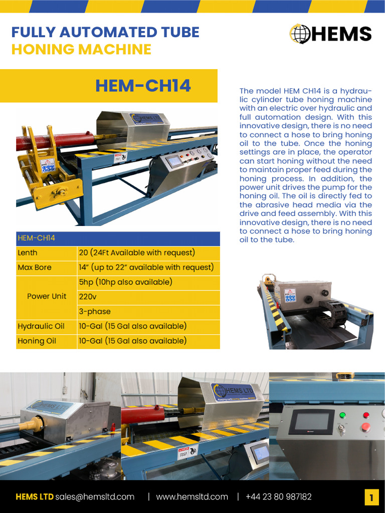 Automated-Tube-Honing-Machine-Brochure | PDF | Secondary Sector Of The Economy | Mechanical ...