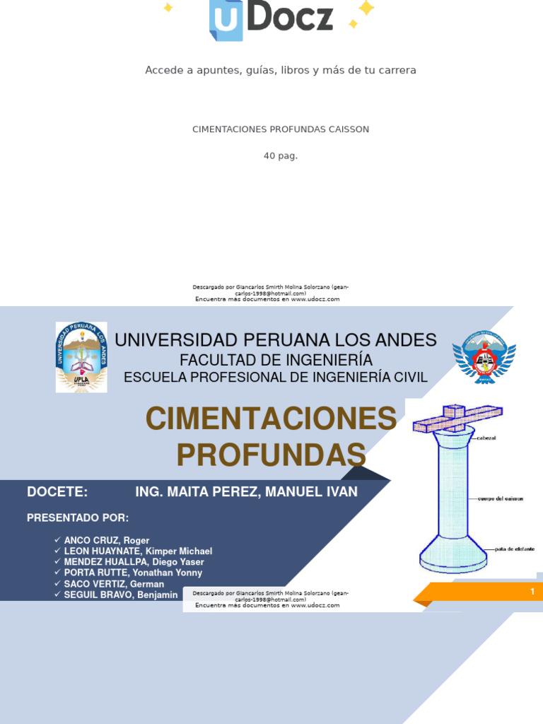 Cimentaciones Profundas: Guía Básica | PDF | Fundación (Ingeniería) | Fundación profunda