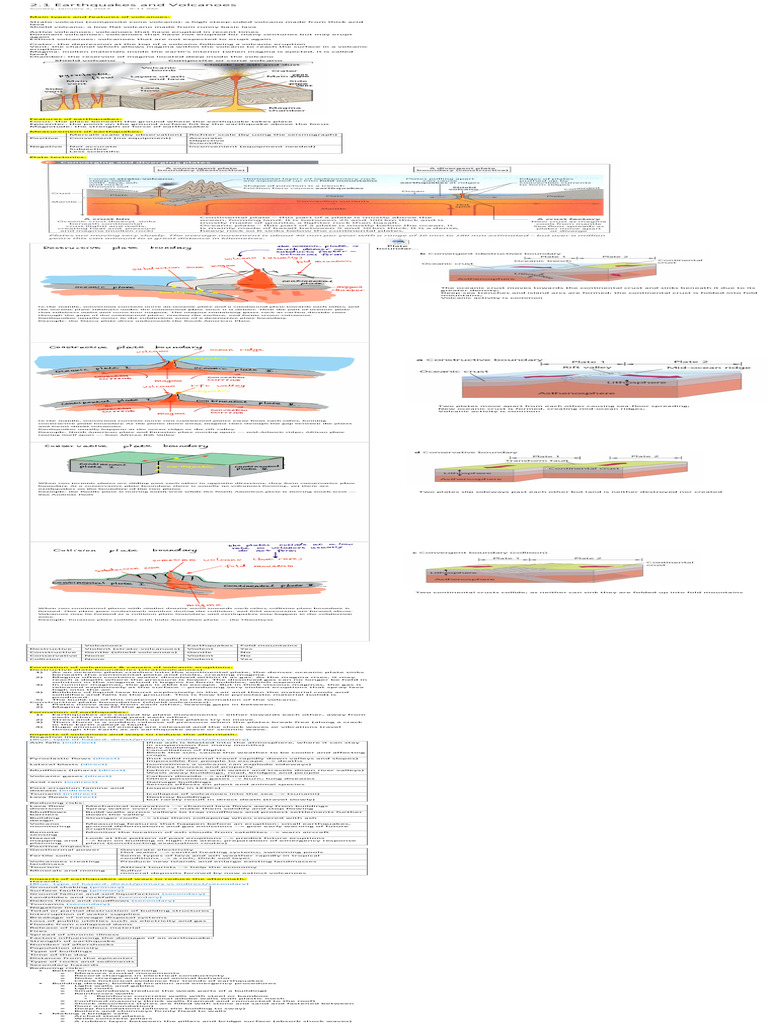 Earthquakes and Volcanoes Overview | PDF | Volcano | Magma