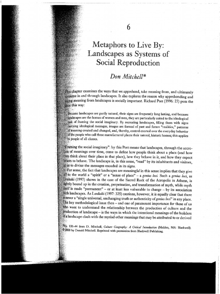 Don Mitchell Metaphors | PDF