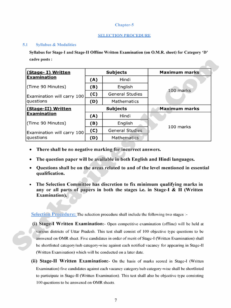 Ahc Group D Syllabus 2022 | PDF