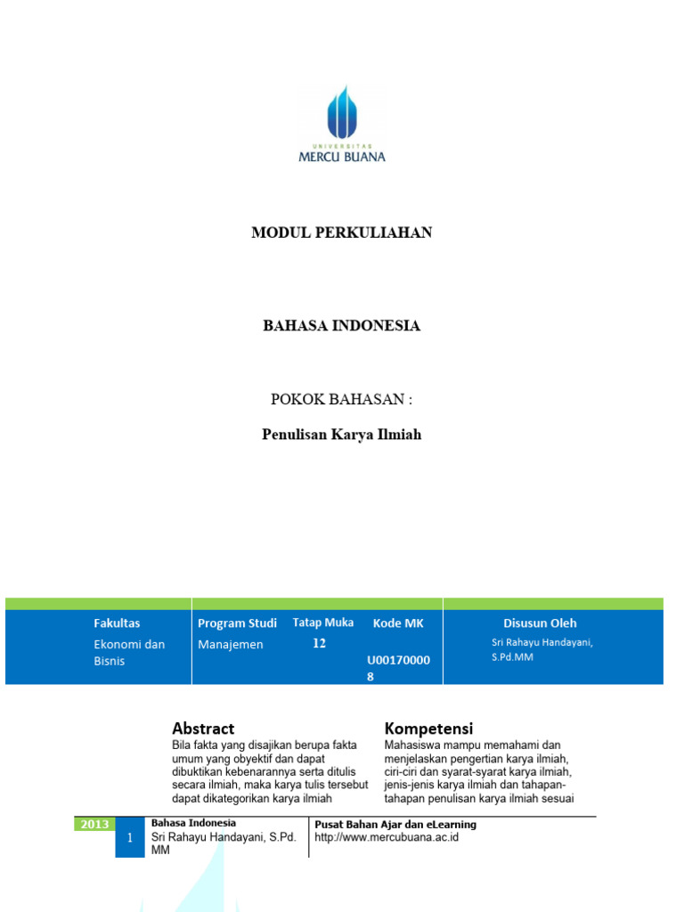Modul 12 Penulisan Karya Ilmiah | PDF