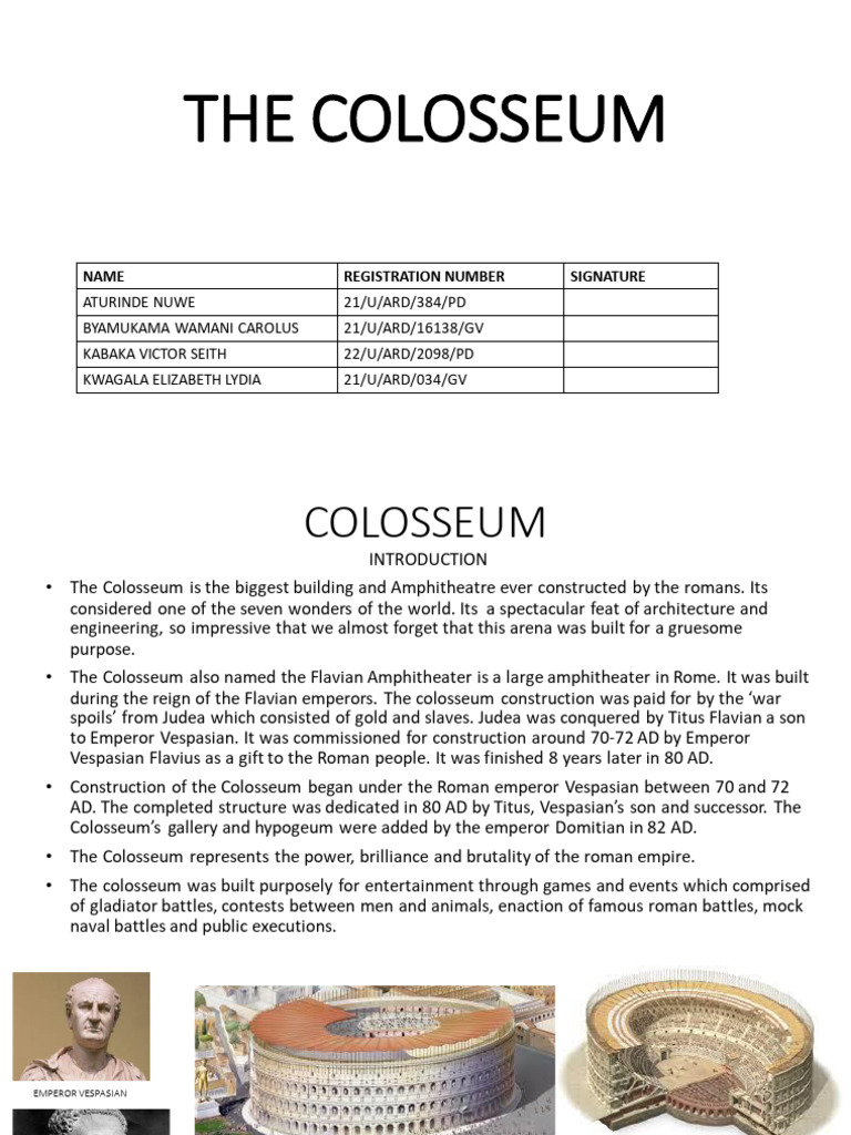 Colosseum Final | PDF