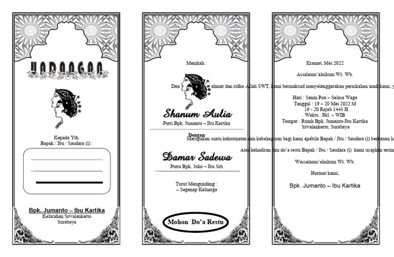Template Undangan Ms. Word 2007 1 - Kanalmu | PDF