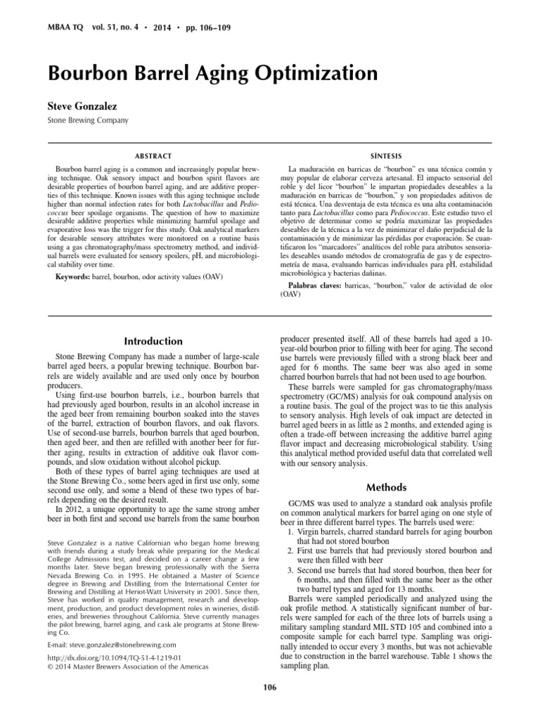 Bourbon-Barrel-Aging-Optimization | PDF | Barrel | Bourbon Whiskey