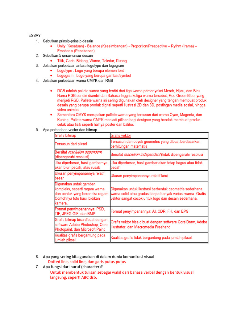 Soal dan Prinsip Desain Grafis DKV | PDF