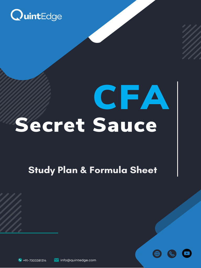 CFA Secret Sauce Quintedge | PDF | Bond Duration | Gross Domestic Product