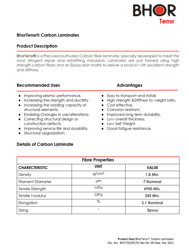 CFRP Properties | PDF | Fibers | Strength Of Materials