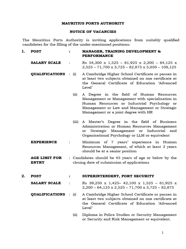 Mpa Vacancy - January 2024 | PDF | Diploma | Human Resource Management