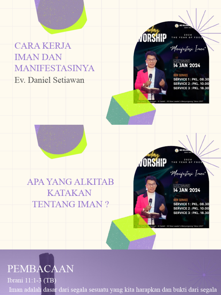 Seri Khotbah Iman-Ev - Daniel Setiawan | PDF