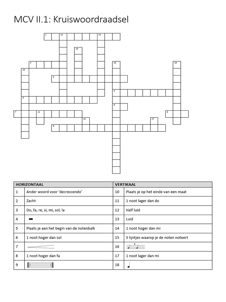 MCV 2.1 Kruiswoordraadsel | PDF