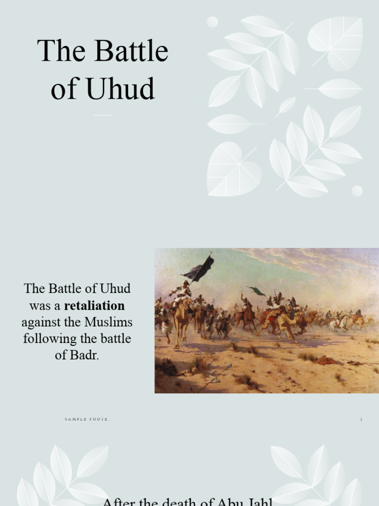 The Battle of Uhud | PDF | Muhammad | Life Of Muhammad