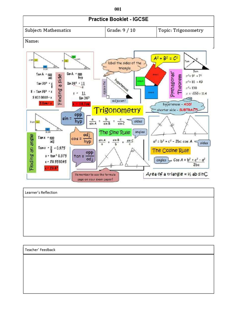 0580 Trigonometry P4 | PDF | Triangle | Convex Geometry