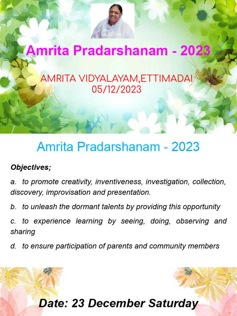 Amrita Pradarshanam 2023 Overview | PDF | Mathematics | Analysis