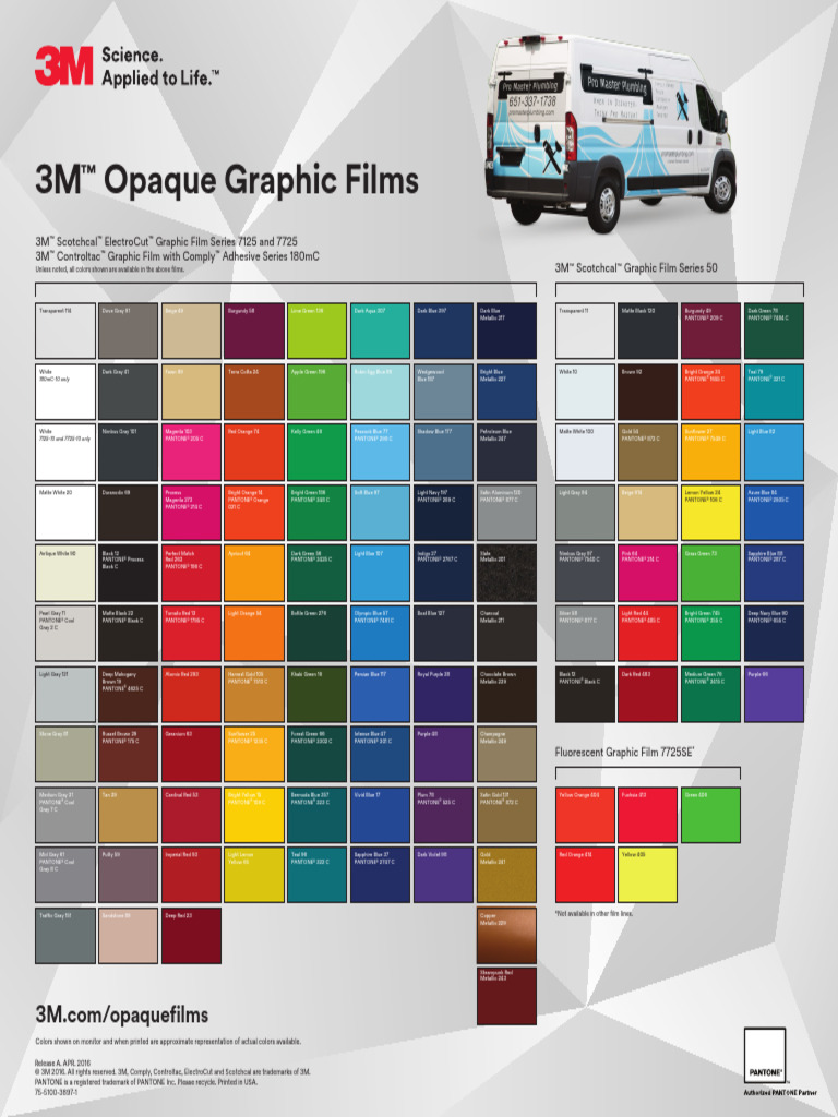 3M Opaque Graphic Films Poster - FINAL | PDF | Blue | Green