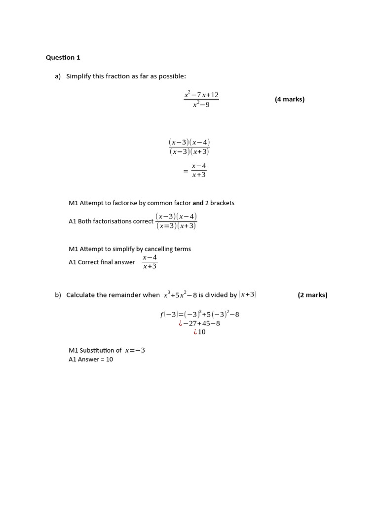 Revision Test MS | PDF | Factorization | Triangle