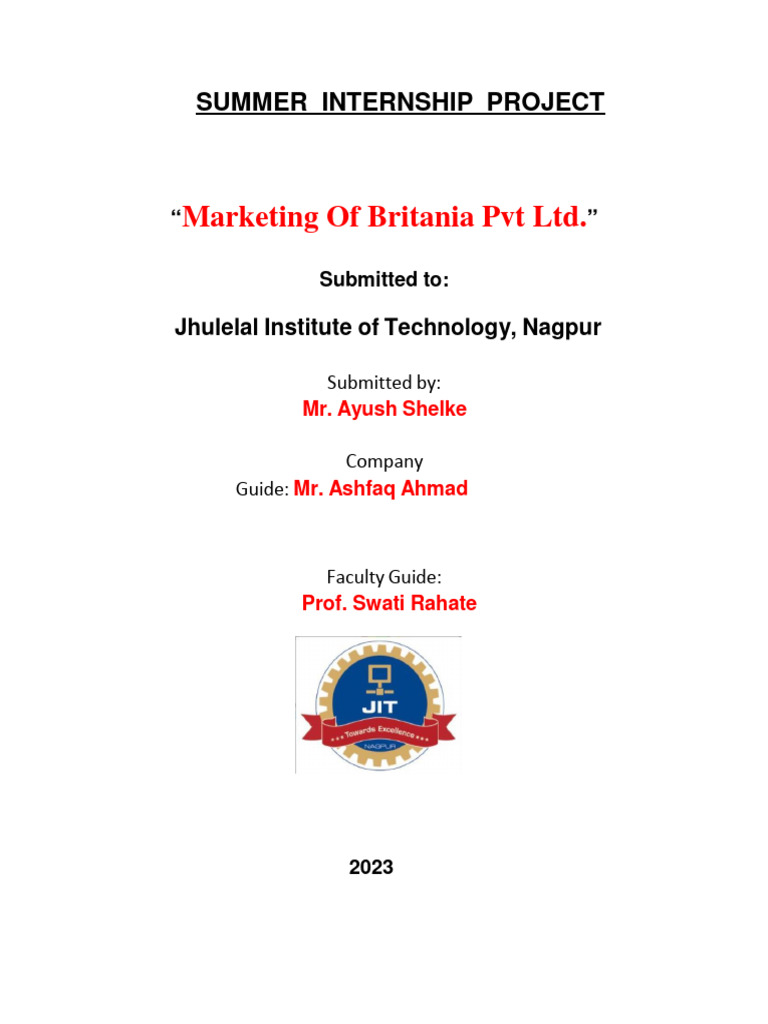 Summer Internship Project | PDF | Business Process | Private Sector