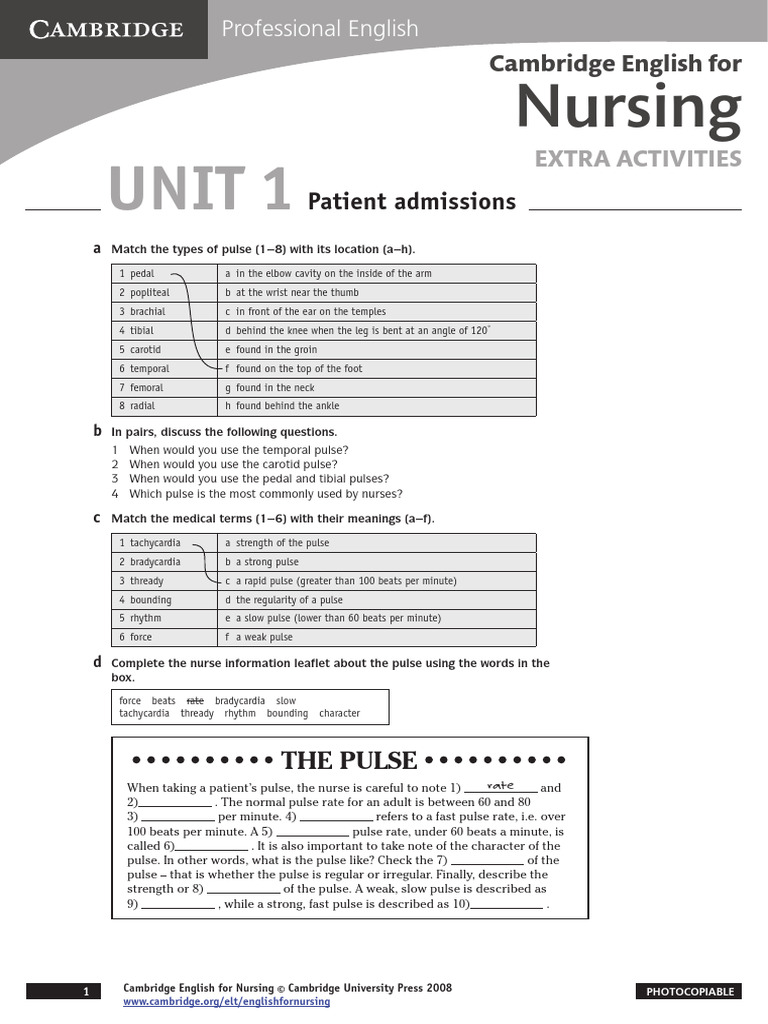 Understanding Pulse Types in Nursing | PDF | Pulse | Cardiovascular System