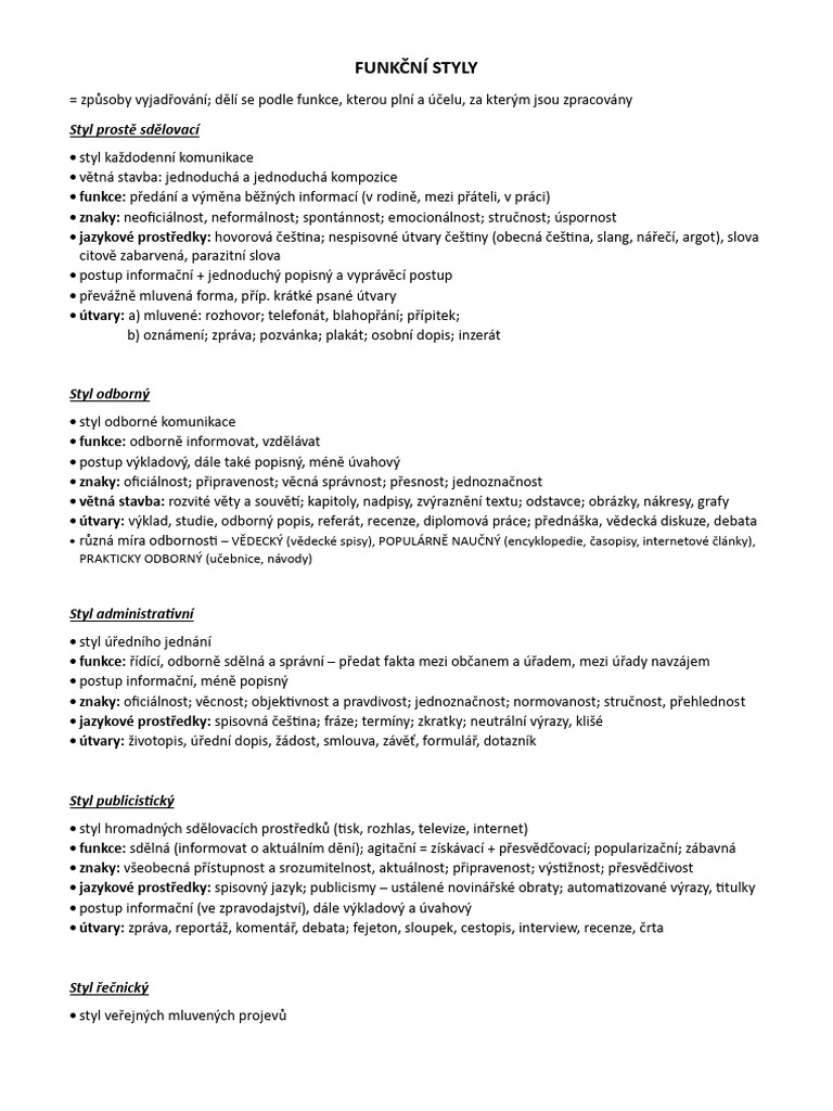 Funkční Styly | PDF