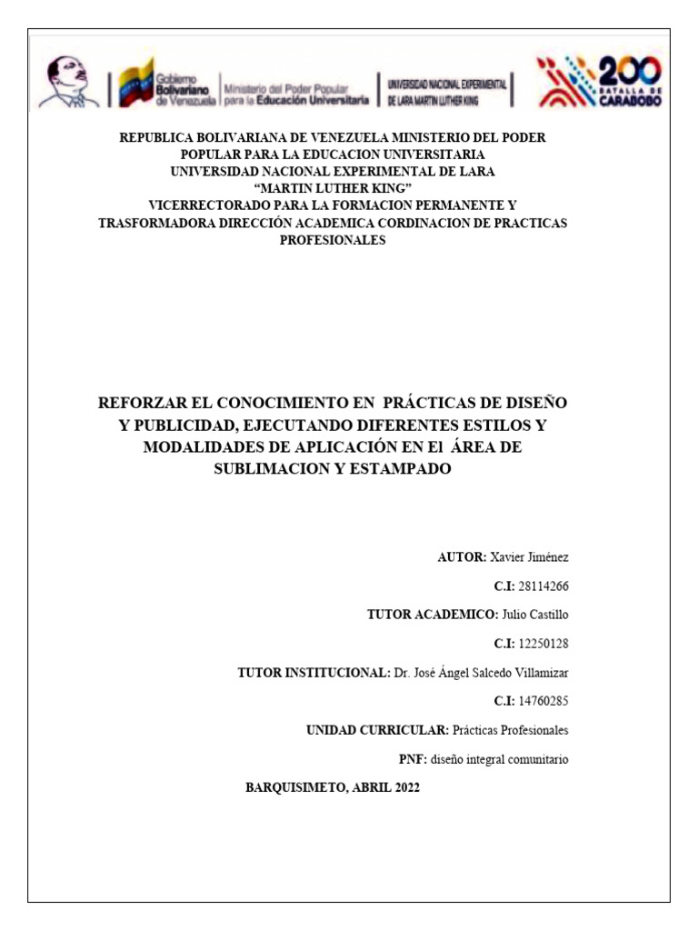 Informe De Practicas Profesionales Periodo Pdf Diseño Business