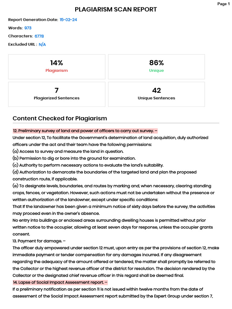 Plagiarism Scan Report Summary | PDF | Common Law | Government