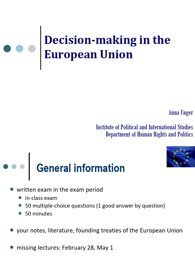 EU Institutions 1 | PDF | European Union | Maastricht Treaty