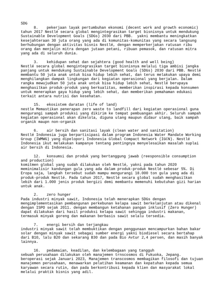 SDG | PDF | Ilmu Sosial