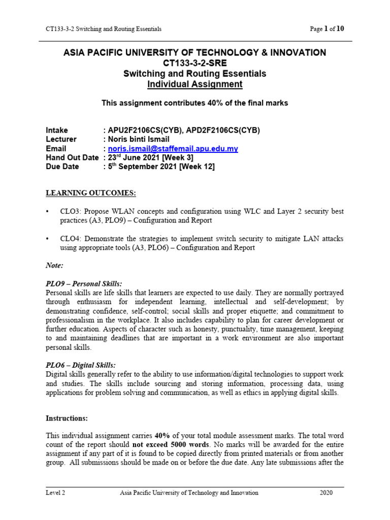 SRE Assignment 062021 - Coppa Updated 10062021 | PDF | Computer Network | Information And ...