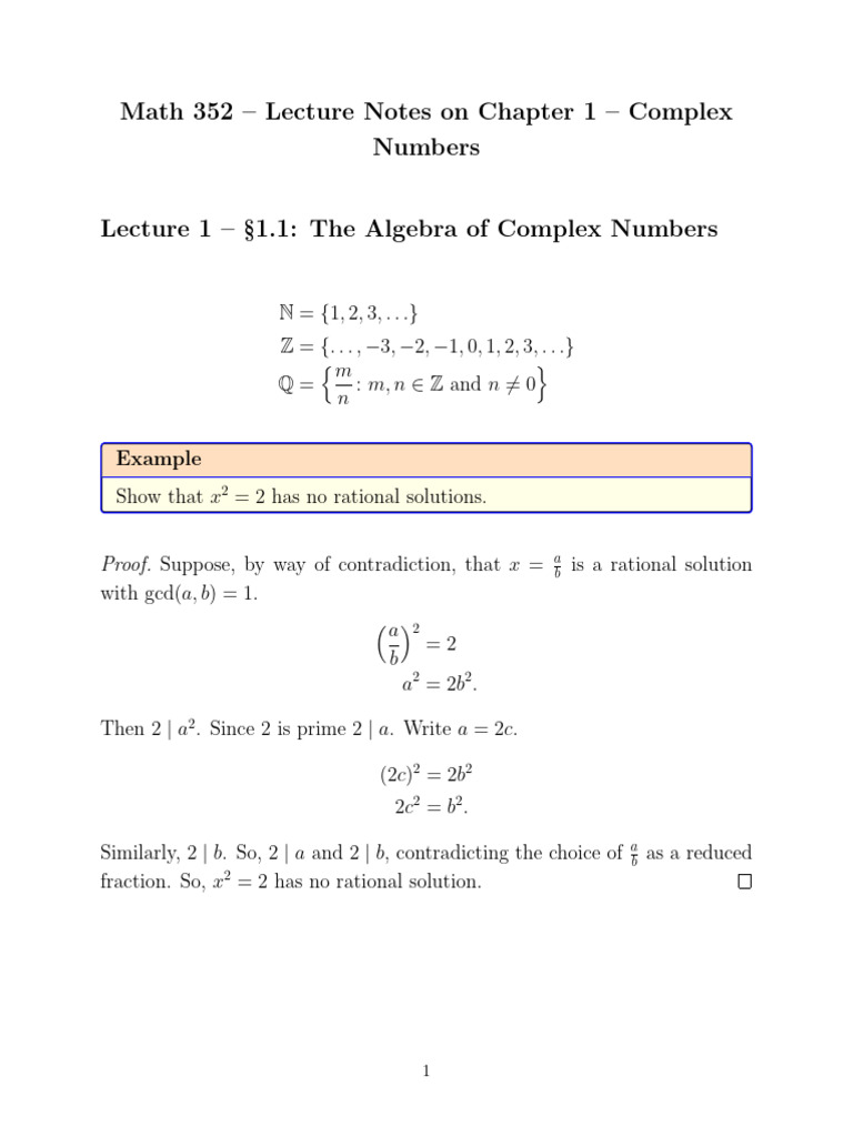 Classic Notes | PDF | Rational Number | Complex Number