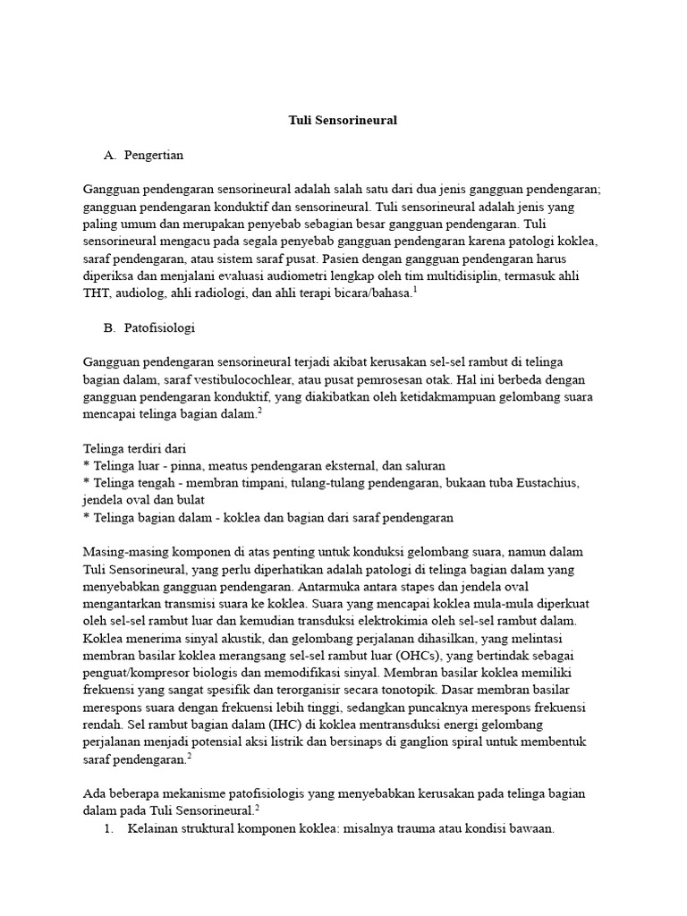 Tuli Sensorineural Learning Issues | PDF