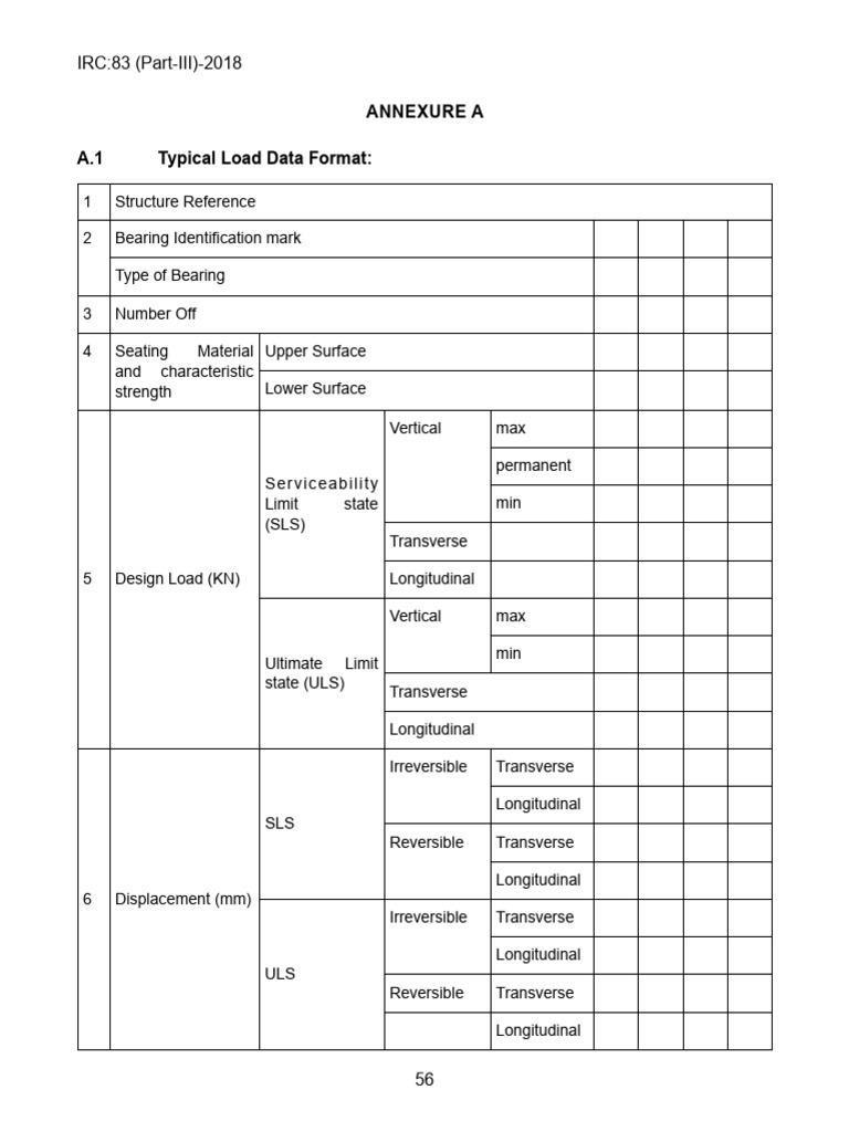 POT-PTFE Bearing Format | Download Free PDF | Building Engineering ...