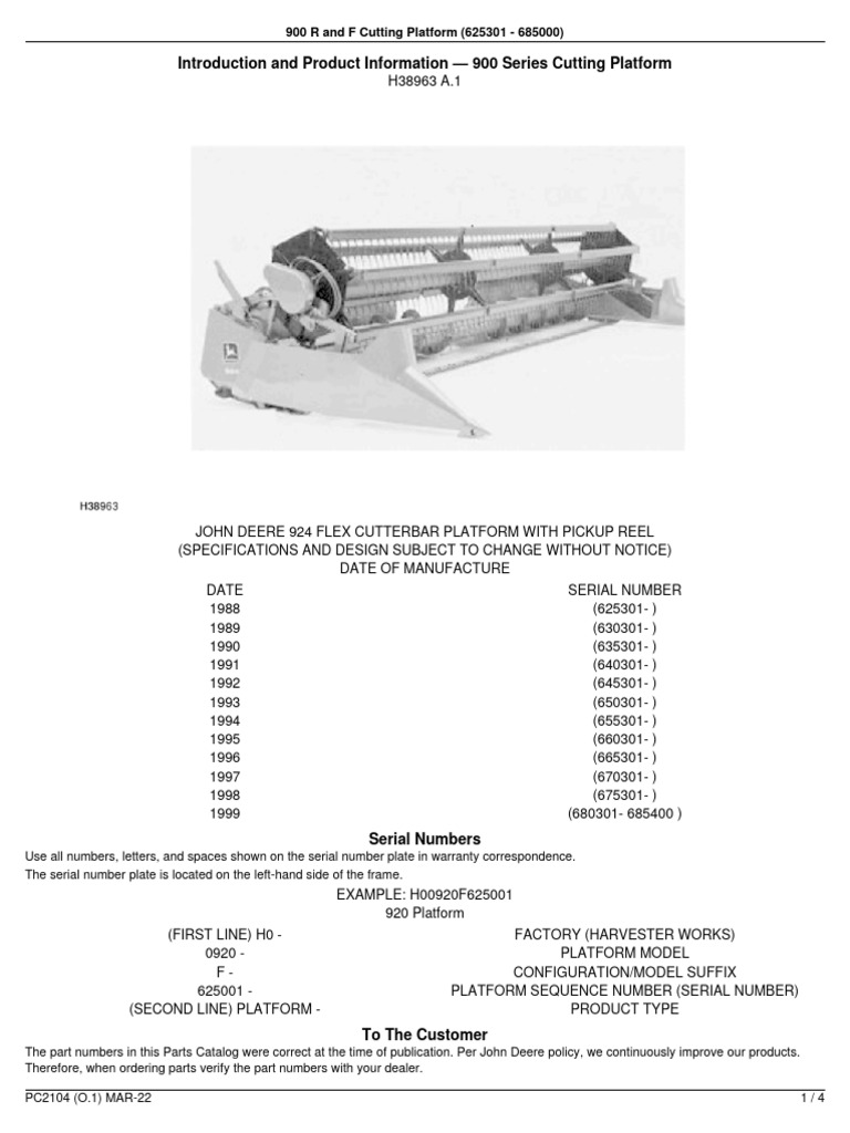 900 Series Cutting Platform S N 625301 685400 Introduction-1 | PDF ...