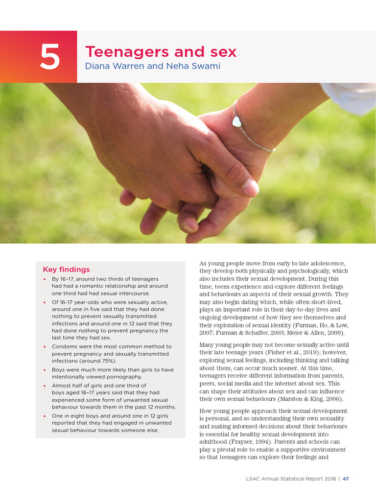 Lsac Asr 2018 Chap5 Teenagers and Sex - 0 | PDF | Birth Control | Sexual Intercourse