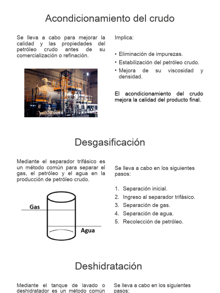 Acondicionamiento y deshidratación del crudo | PDF
