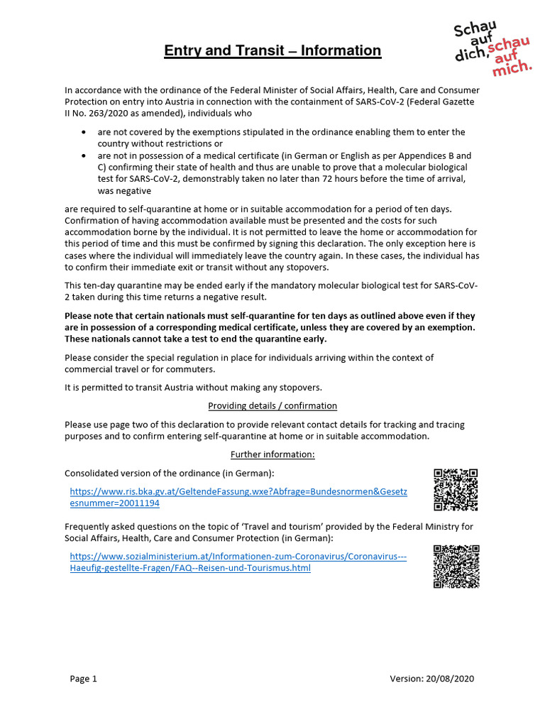 Infoblatt Englisch | PDF | Quarantine | Epidemics