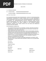 RWA Letter for Bank Account Verification | PDF | Finance & Money Management