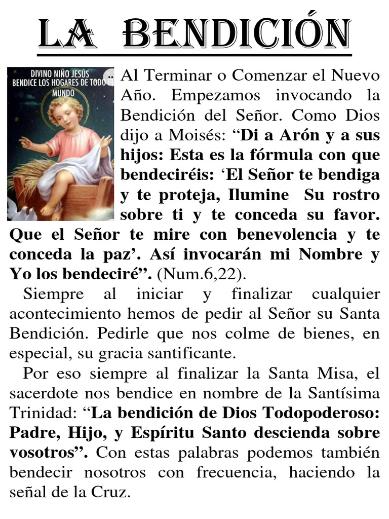 9) La Bendicion | PDF | Bendición | Oración