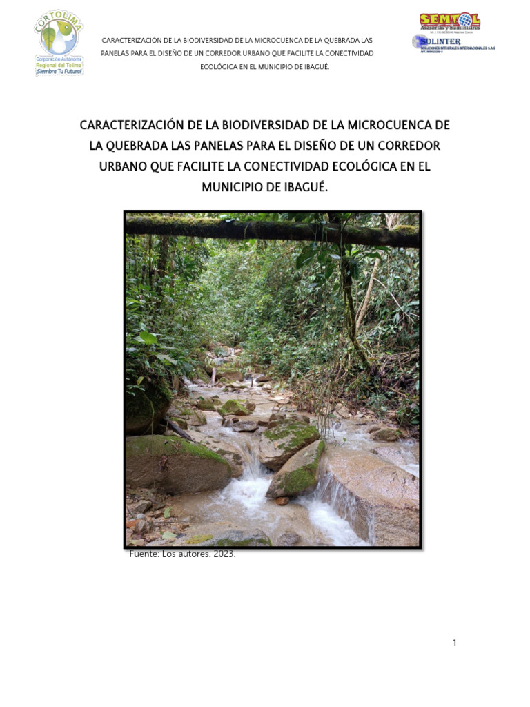 Caracterización de La Biodiversidad de La Microcuenca de La Quebrada Las Panelas | PDF ...