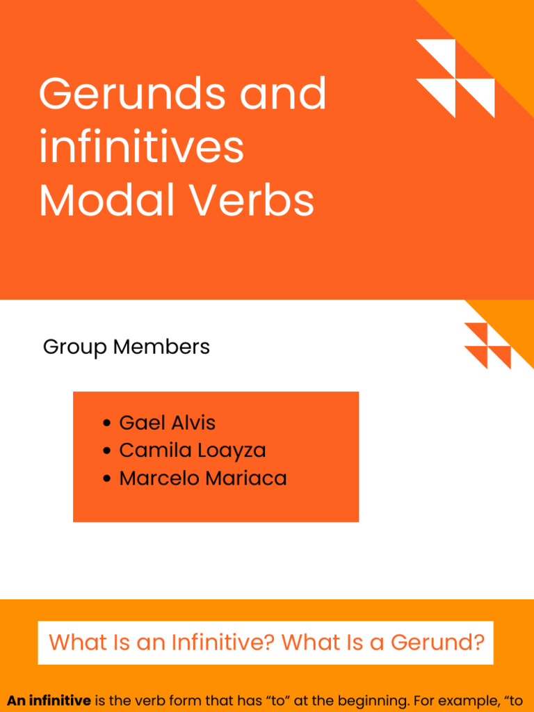 Gerunds, Infinitives Modal Verbs | PDF | Verb | Preposition And ...